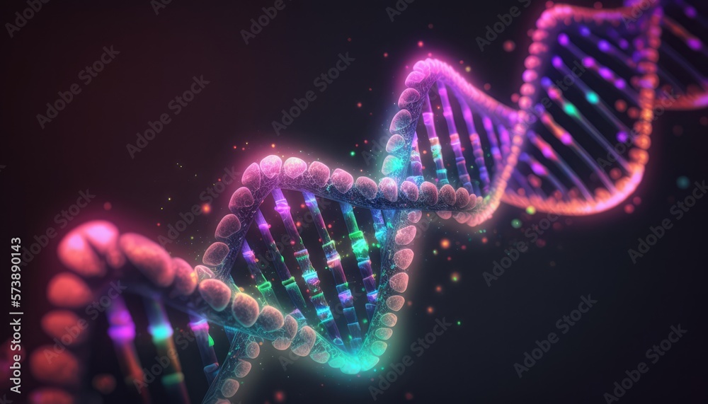 Abstract background concept of DNA string, DNA strain, DNA Spiral in ...