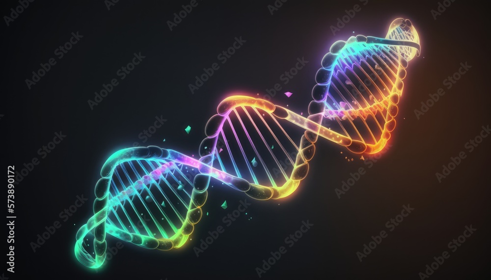 Abstract background concept of DNA string, DNA strain, DNA Spiral in ...