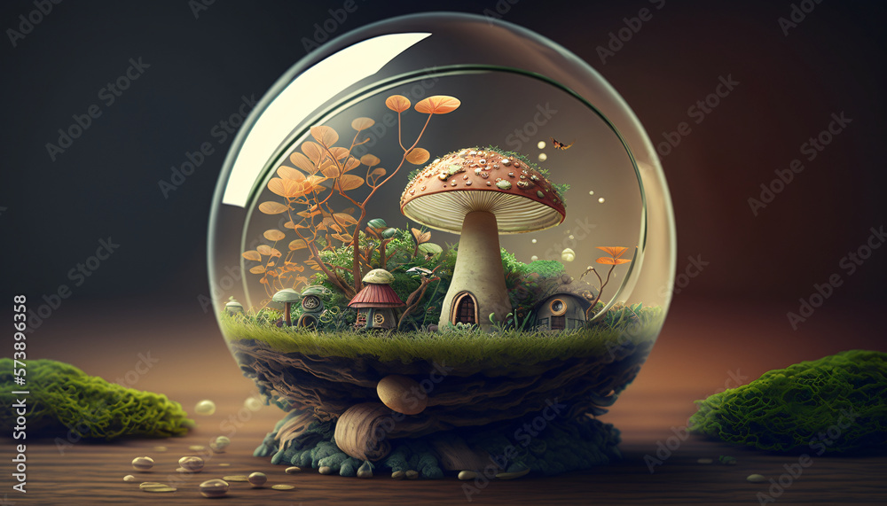 Abstract close-up image of the microcosm, under a microscope. Modern ...