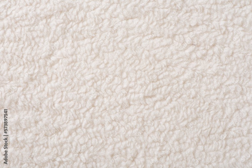 white plush fabric texture background , background pattern of soft warm ...