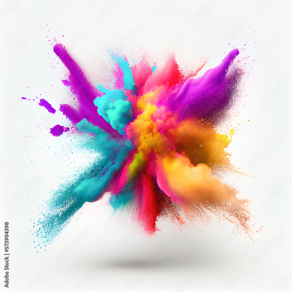 Colorful explosion on light background remembering of Holi the Hindu ...
