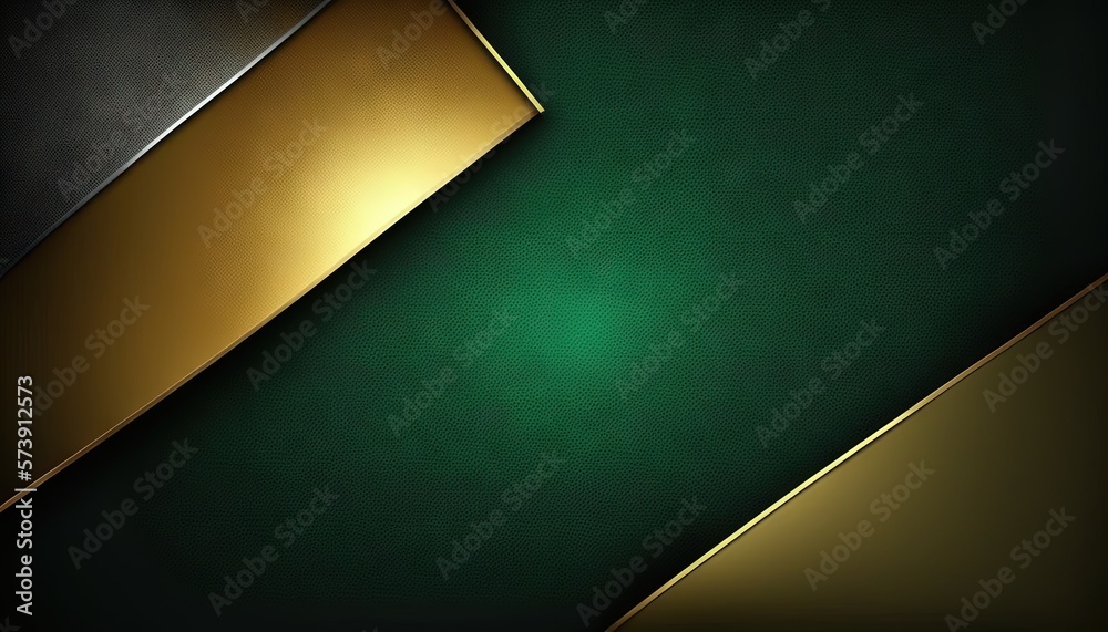 a dark green and gold background with a diagonal stripe in the middle ...