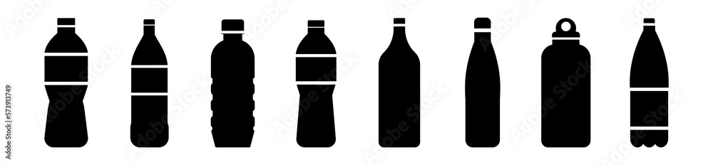 bottle of water icons set, bottle icon with transparent background ...