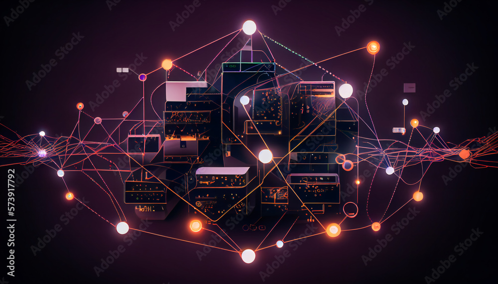 A Graphical Representation Of A Connected Iot Network With Various