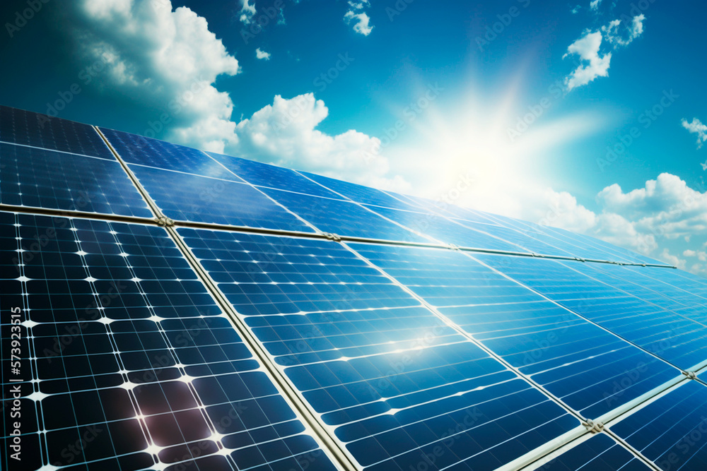 Panel solar medio ambiente panel solar placas solares recibiendo ...