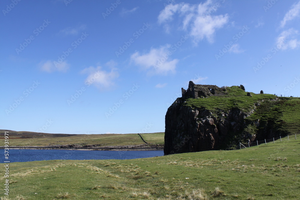 Duntulm Castle is a 14th century ruined castle in the Isle of Skye ...