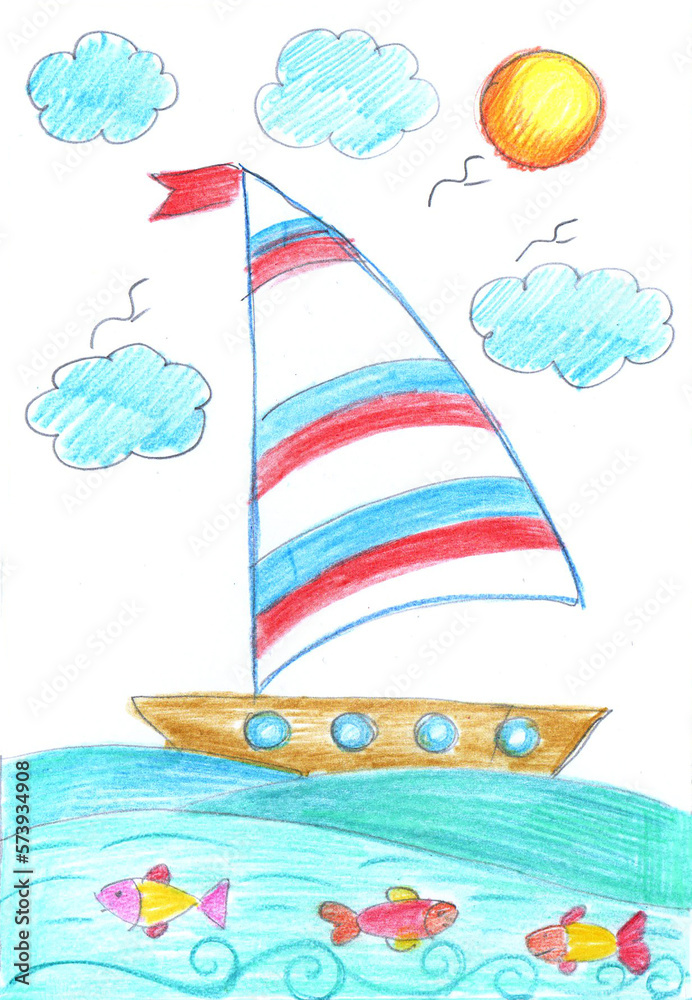 Sailboat Pencil Drawing