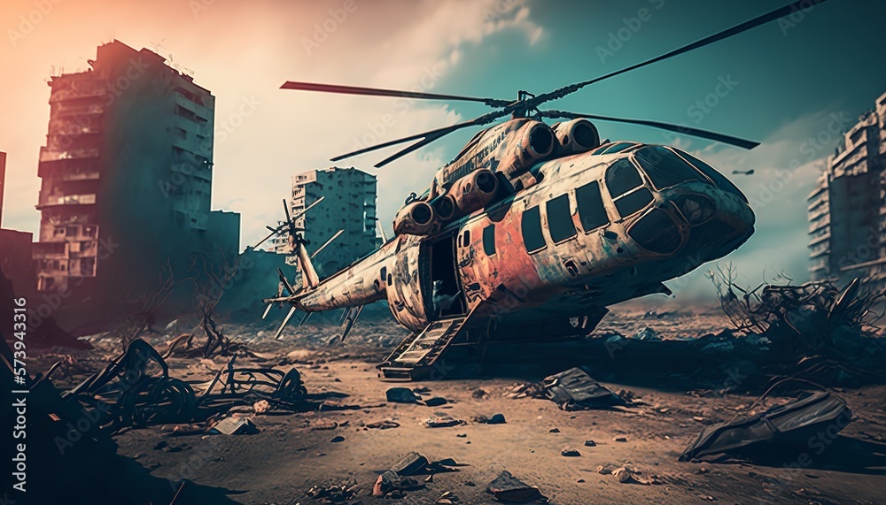 Apocalyptic image of the post-World War II globe with a post ...