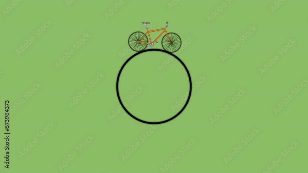 Loading Wheel Animation Animated Spinning Load Icon On White Background The Bike Rides In A