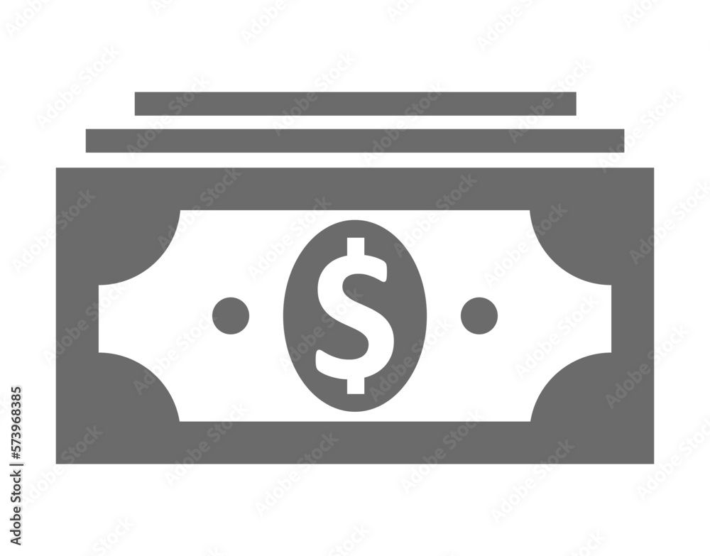 Cash Icon in trendy flat style isolated on white background. Money ...
