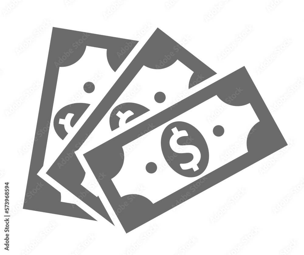 Cash Icon in trendy flat style isolated on white background. Money ...