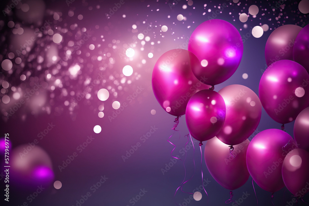 Festive background. Background of colorful balloons. Generative AI ...
