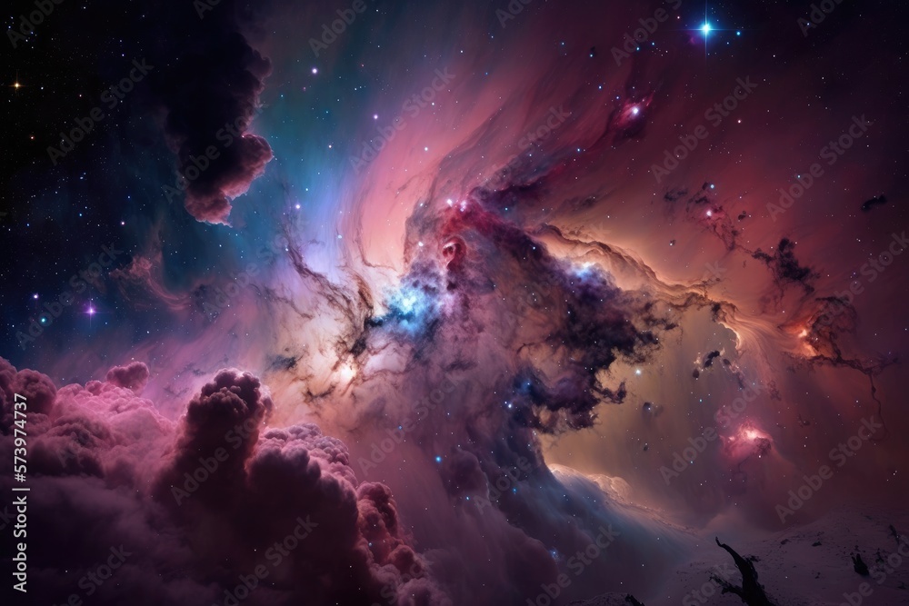 space background features a stunning deep-space view - generative ai ...