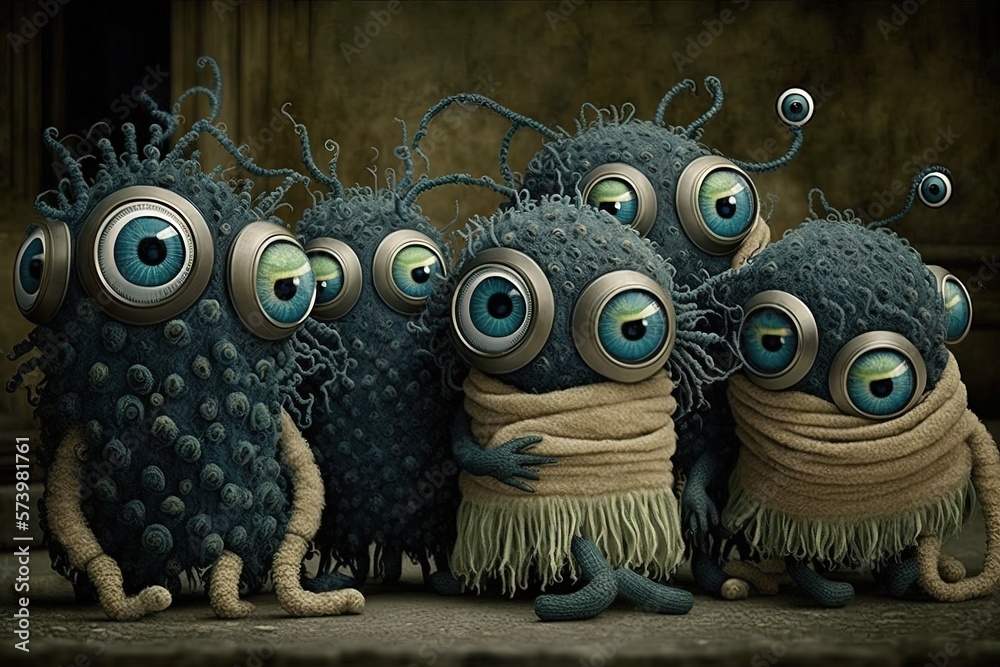 group of aliens trying to blend in with humans by wearing elaborate ...