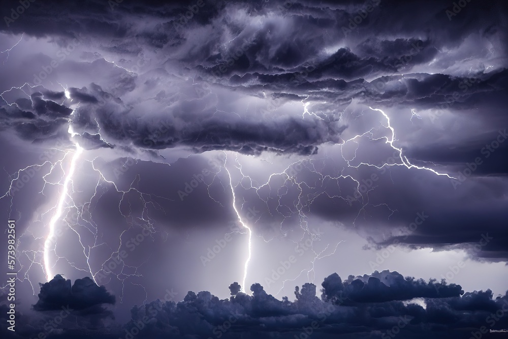 Stormy dark sky with black clouds and sparkling lightning Stock ...