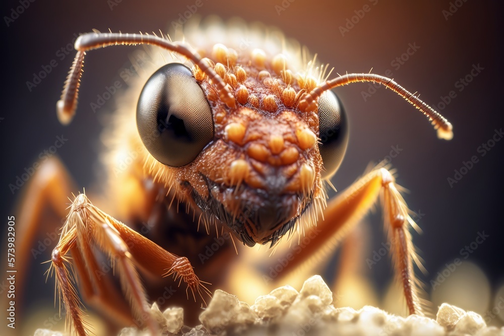 Ant in macro close-up, AI generated. Ants have colonised almost every ...
