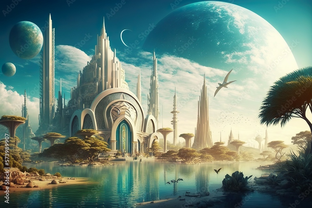 Alien city, scifi, science fiction, other worlds, alien civilization ...