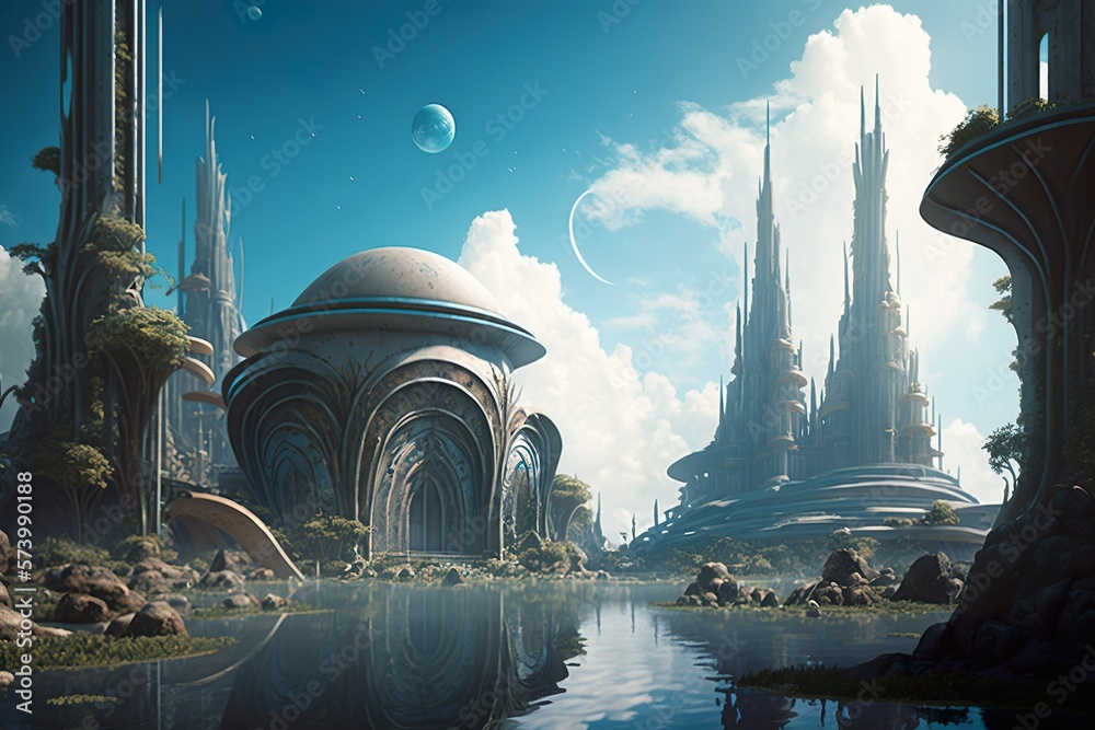 Alien city, scifi, science fiction, other worlds, alien civilization ...