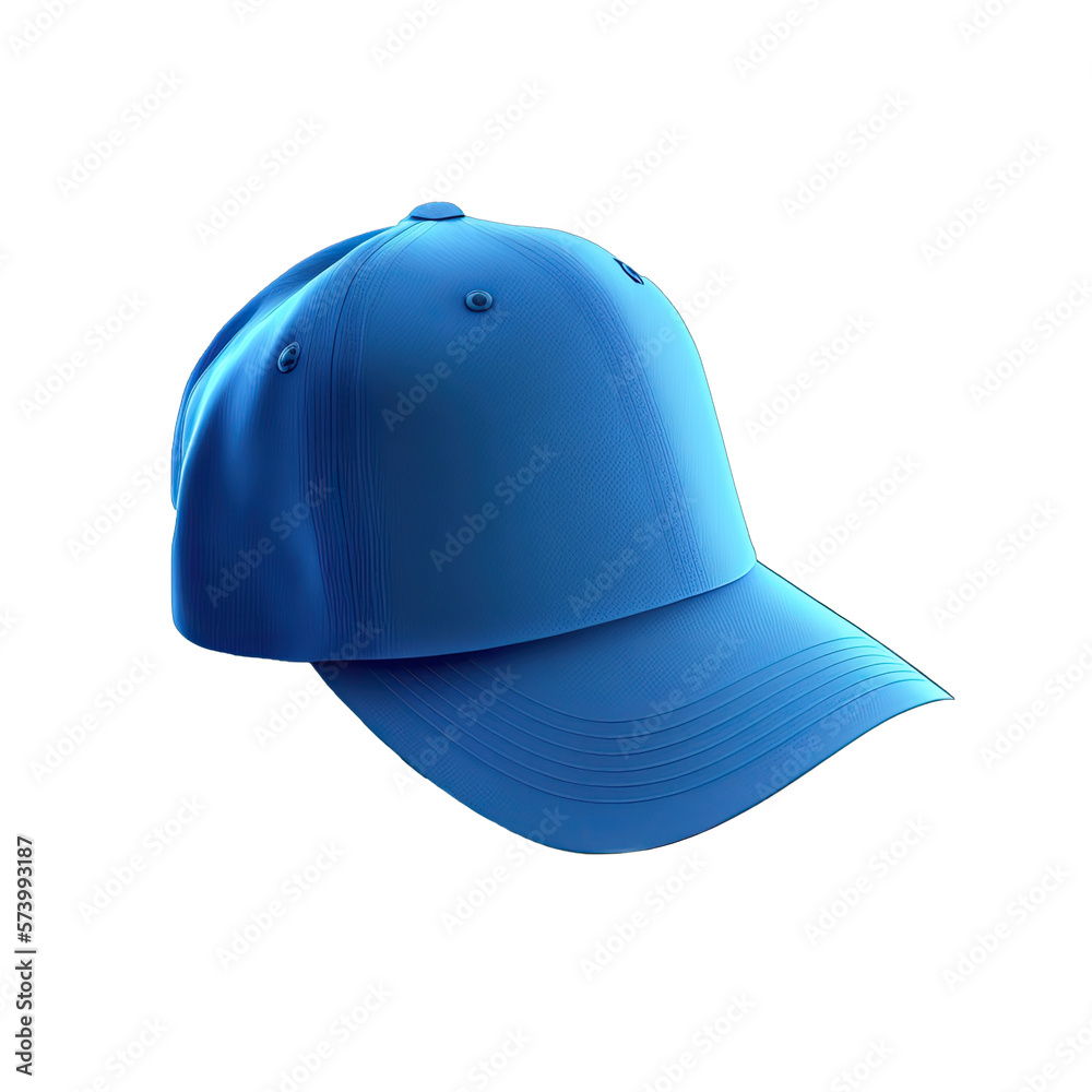 Baseball cap isolated, mockup template. Blue baseball hat. Design ...