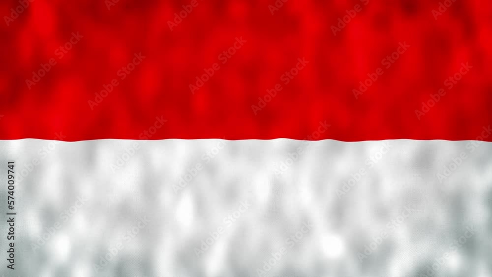 Indonesia flag Motion Loop video waving in wind. Realistic Indonesian Flag background. Indonesia ...