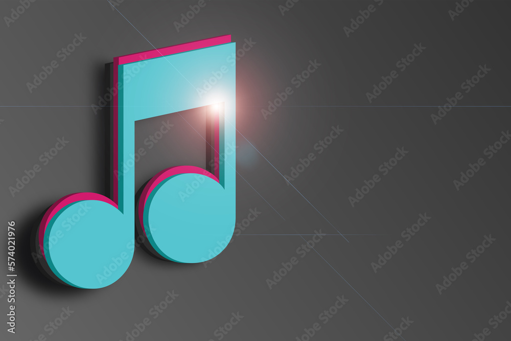 music symbols on black and white background Stock Illustration | Adobe ...