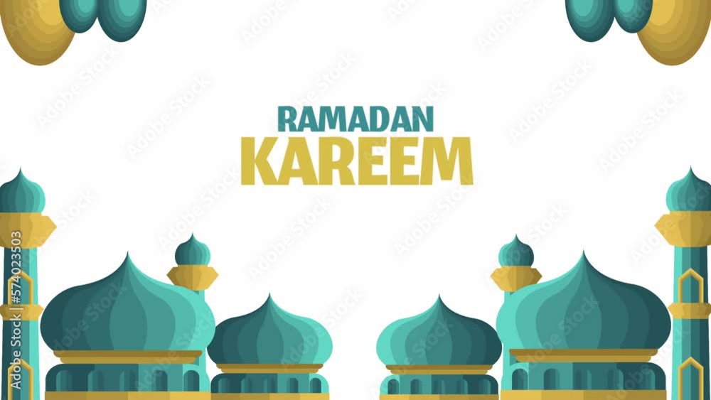 Ramadan background animation. Background with Islamic theme. Stock ...