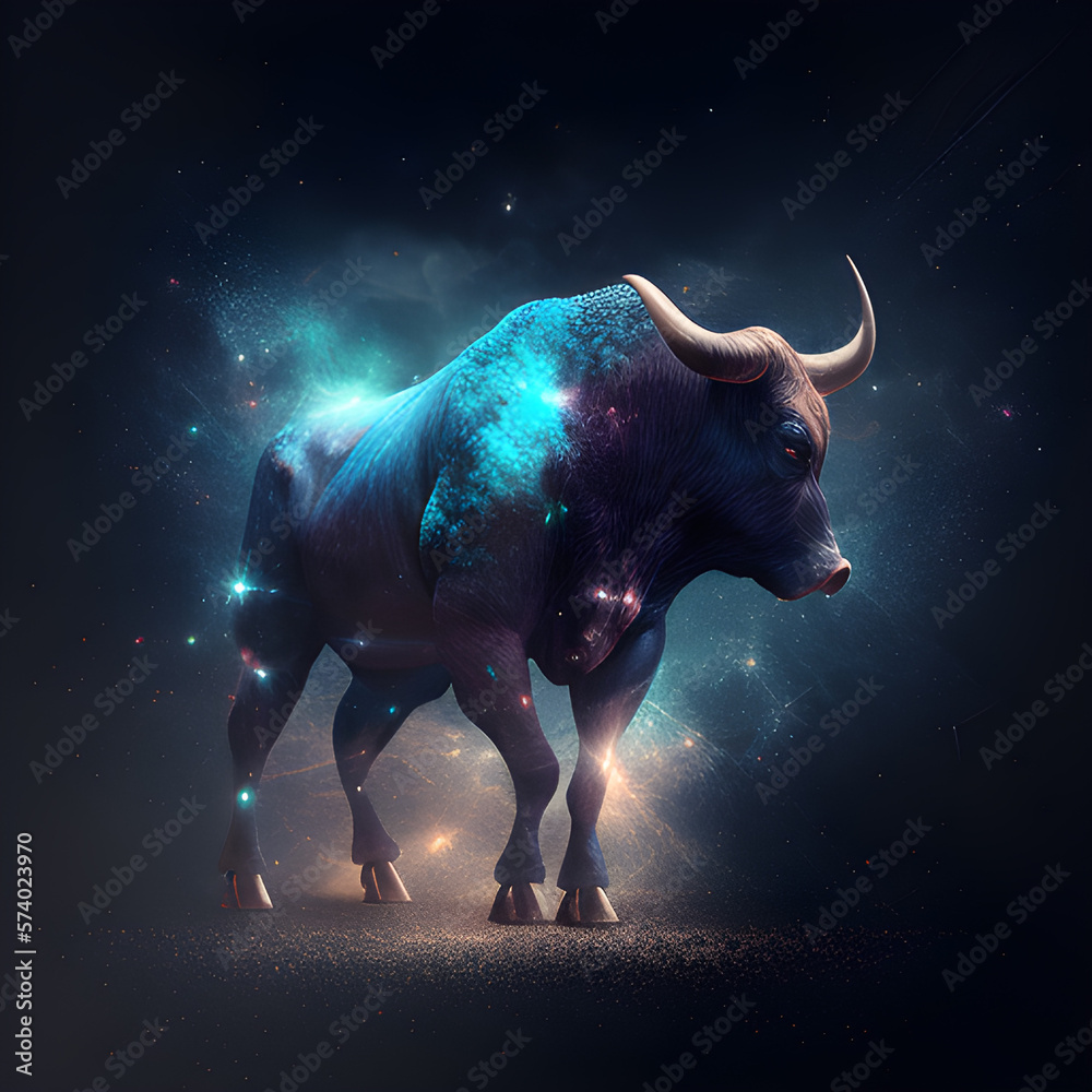 Star Taurus Horoscope Sign. Ai Generated Illustration. Outer Space ...