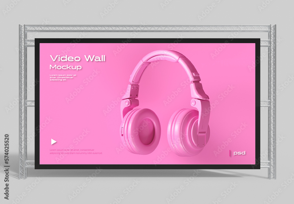 Event LED Video Wall Mockup Stock Template | Adobe Stock