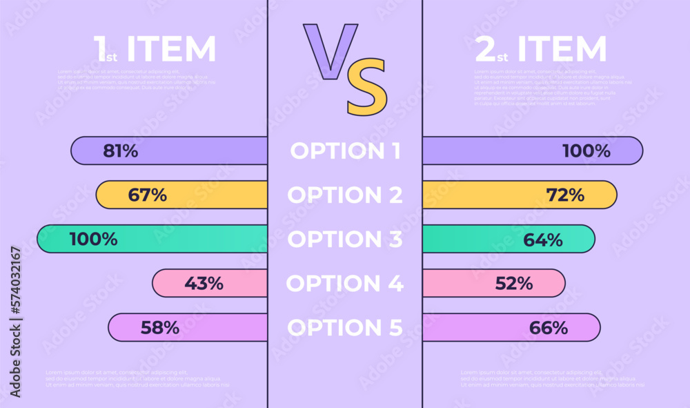 Service comparison table. Choosing and comparison content. Vector ...