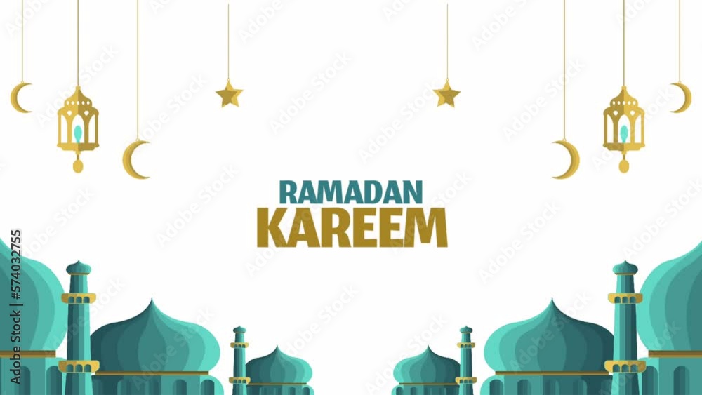 Islamic background video animation. ramadan kareem animation with ...