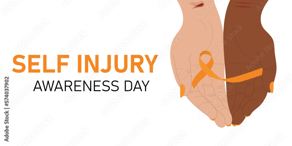 Orange Ribbon Self Harm Awareness