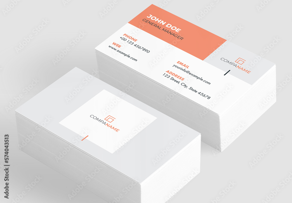 Business Card Layout Stock Template | Adobe Stock