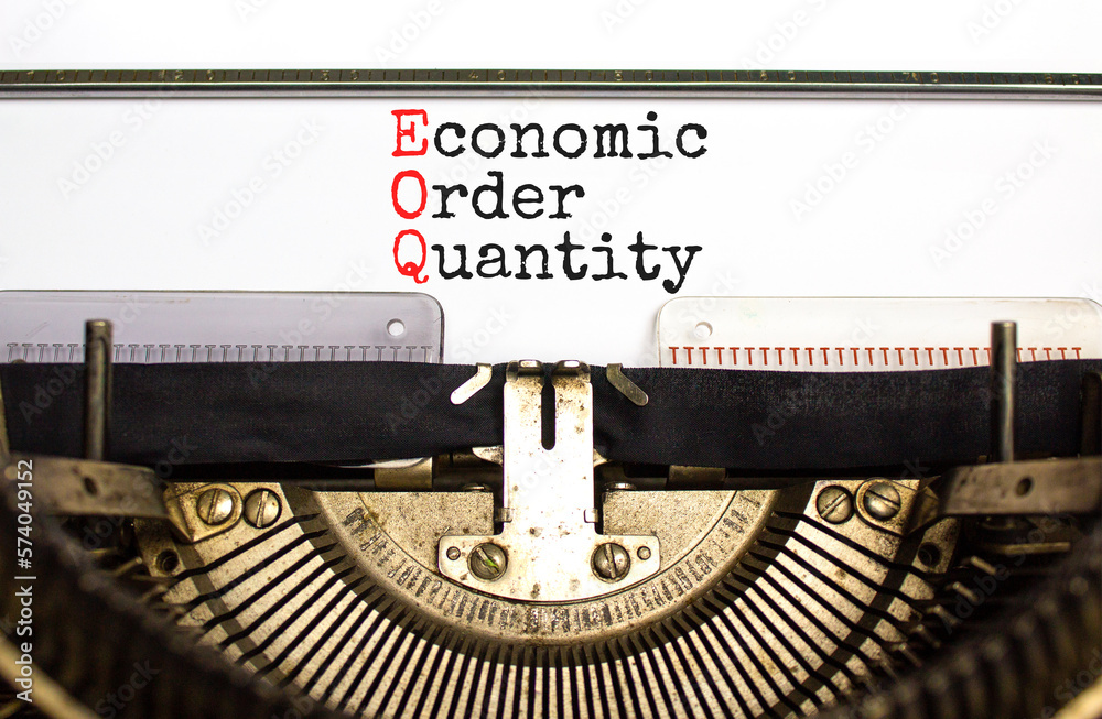 EOQ economic order quantity symbol. Concept words EOQ economic order ...