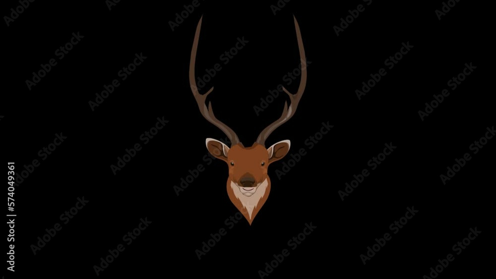 Deer face illustration laughing hard with tears rolling down 4K ...
