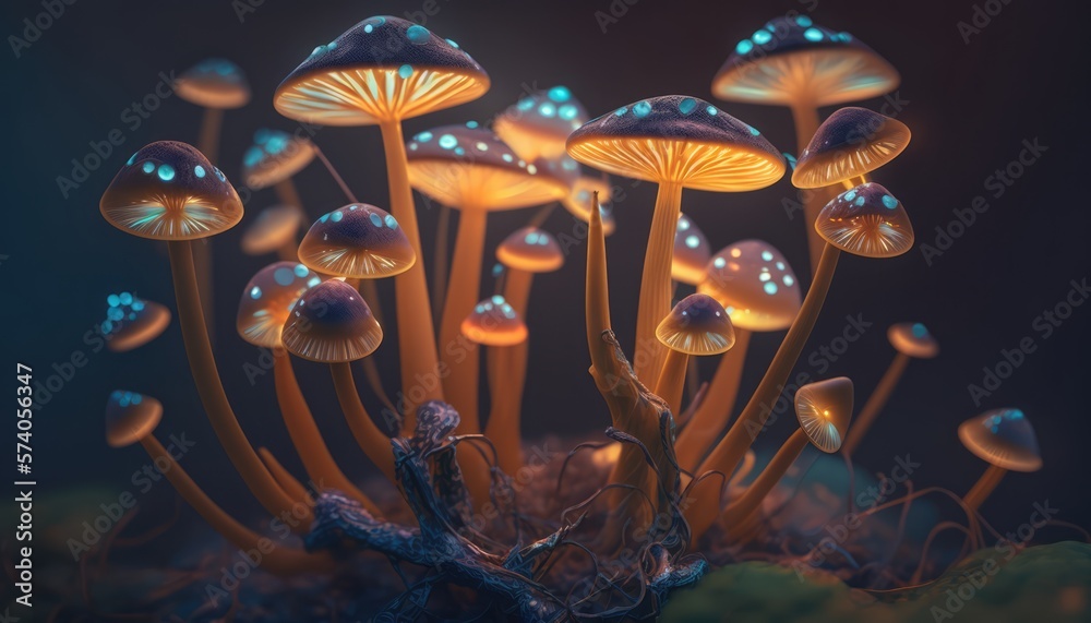 Psilocybin Fungi Genus: Close-up Image of Psilocybin Mushroom ...