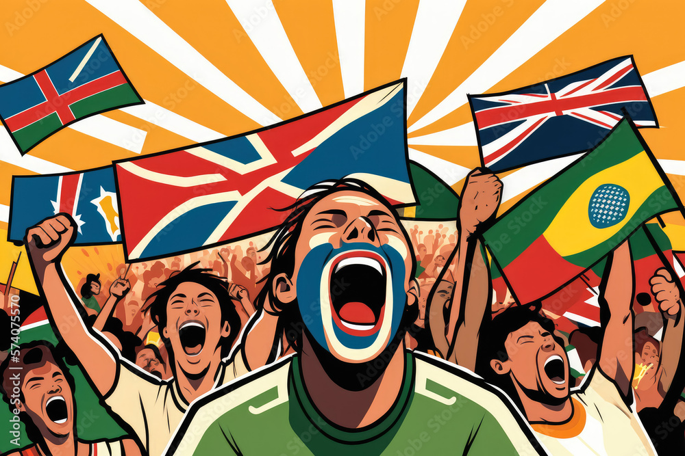 Soccer Fan Frenzy - crowd of fans cheering on their favorite amateur ...