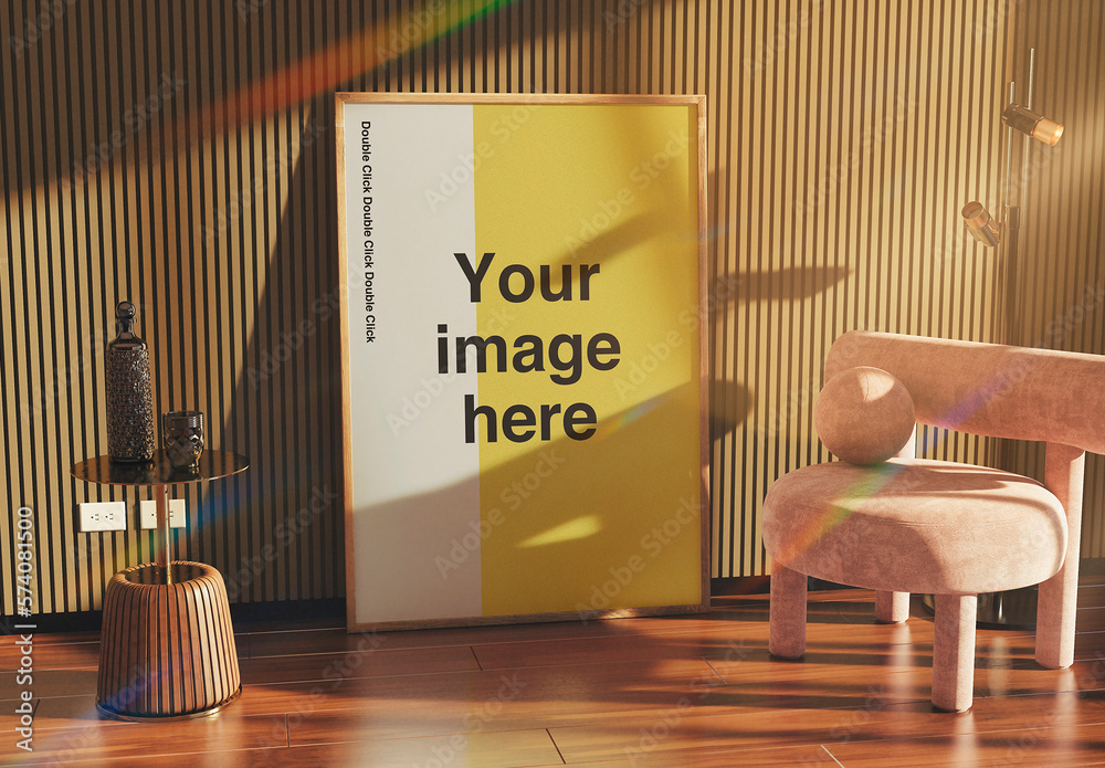 Elegant Retro House Mockup Scene 03 Stock Template | Adobe Stock