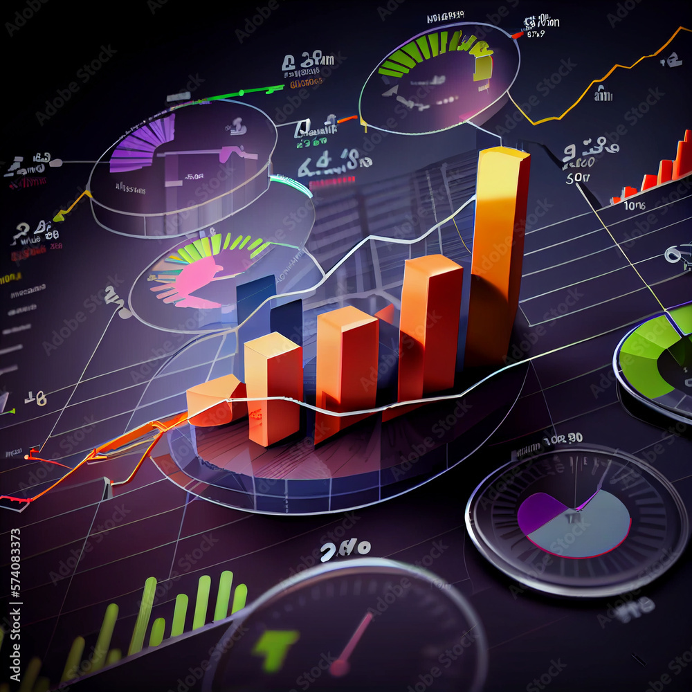 Market chart of business increase stock graph or investment financial ...
