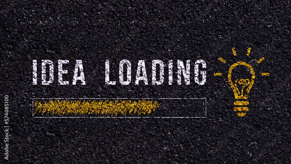 Idea loading concept with hyperspace suitable for business presentation ...