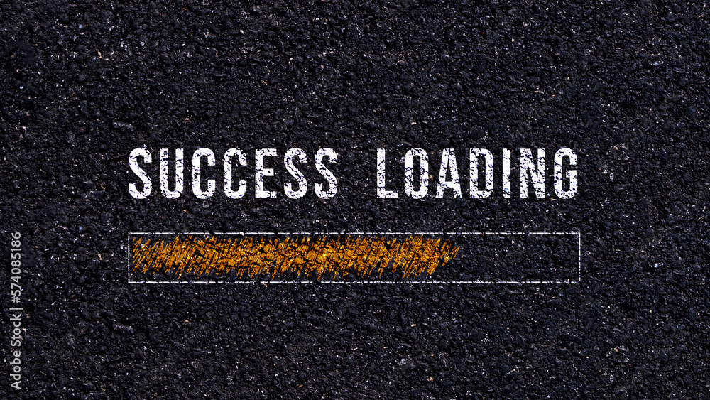 Success loading concept with hyperspace suitable for business ...