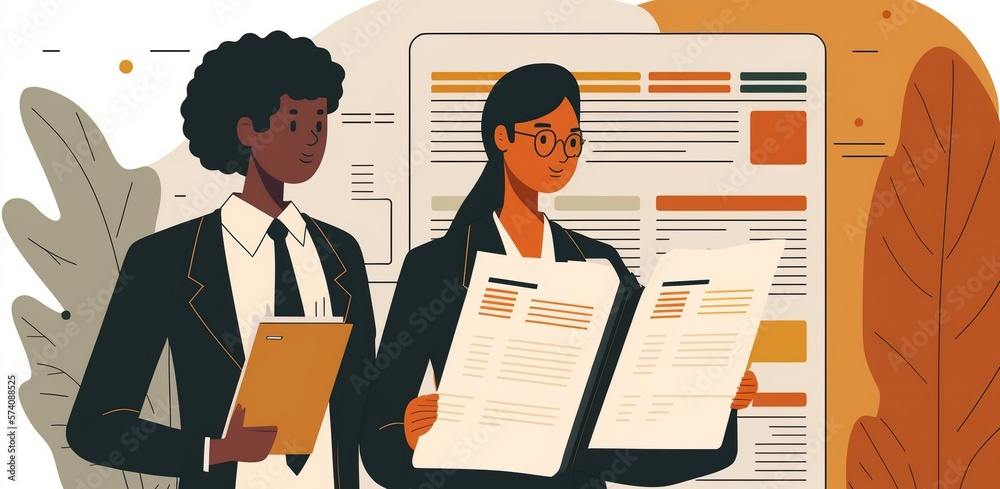 human resources representative assisting employee with the onboarding ...