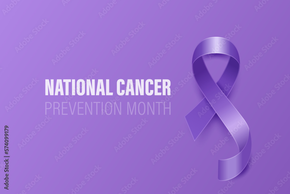 National Cancer Prevention Month Banner, Card, Placard with Vector 3d ...