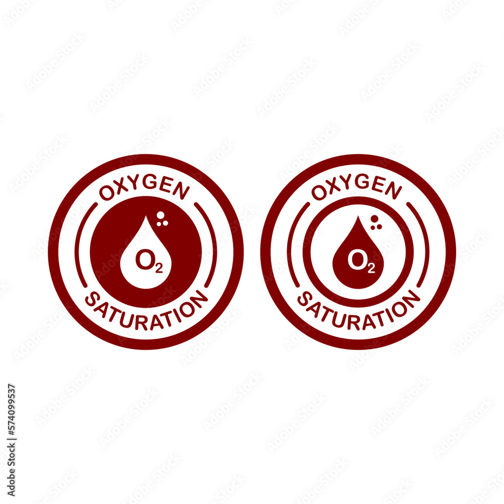 Blood oxygen monitoring badge logo design. Suitable for label and ...