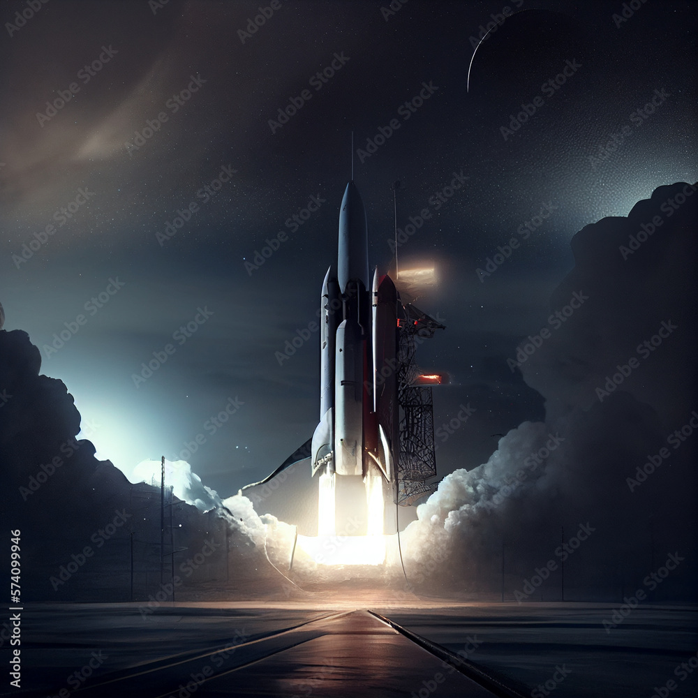 Space Rocket Going In