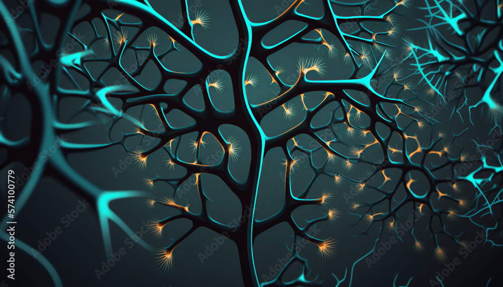 brain, neuron, web, signal, electricity, light, texture, fractal ...