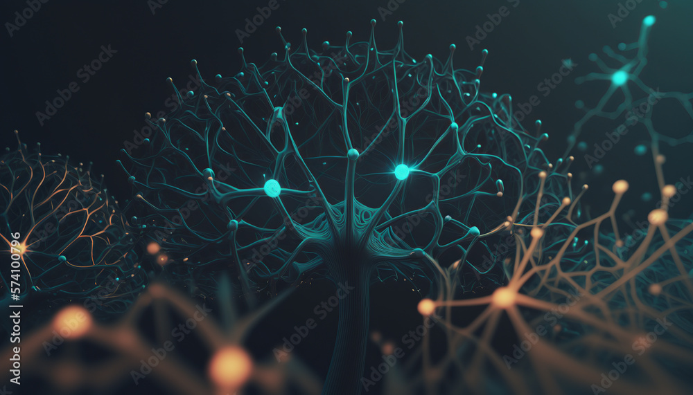 brain, neuron, web, signal, electricity, light, texture, fractal ...