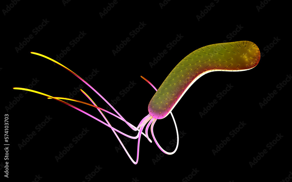 3D illustration - Pseudomonas aeruginosa bacteria Stock Illustration ...