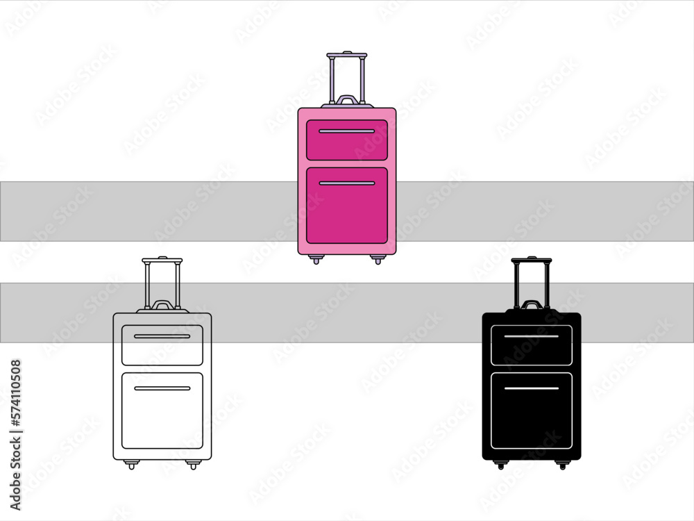 Luggage Silhouette SVG Cut File | Suitcase Svg | Travel Bag Svg ...