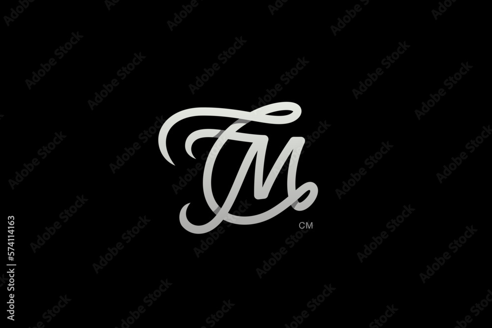 Letter C and M Monogram Logo Design Vector Stock Vector | Adobe Stock
