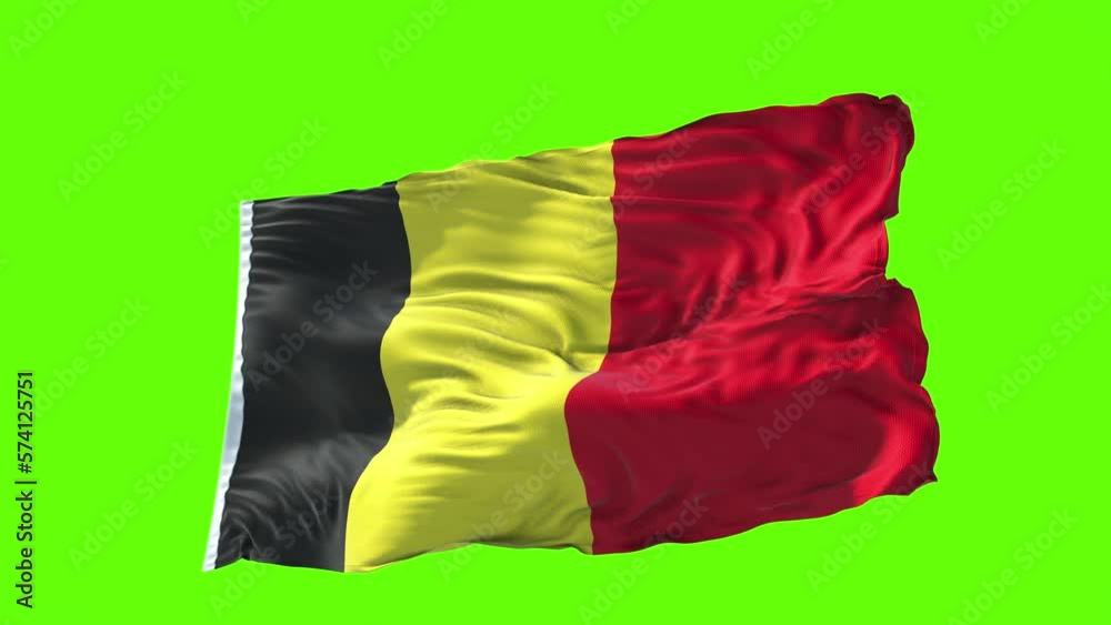 Belgium Flag Flying on Green Screen: Versatile Video Asset for Your ...